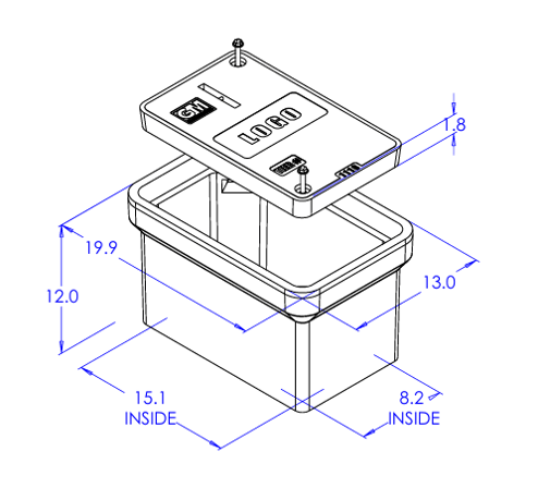 GLASMASTERS AP111812P15HCAV 11X18X12 Underground Enclosure Box, Tier 15 ...