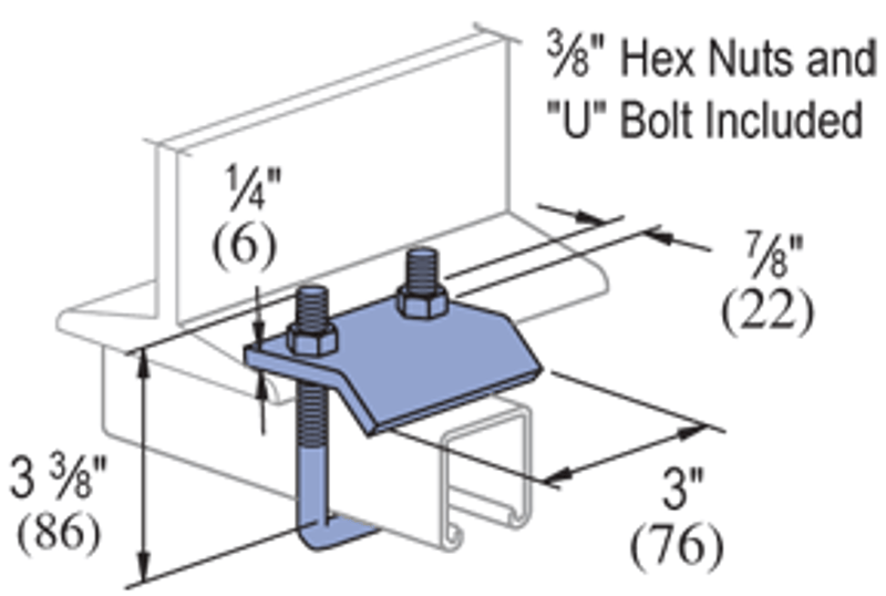 Window Beam Clamp 1 5/8IN-7/8IN Strut | Mars Electric