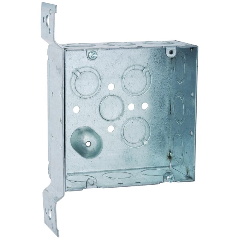 4-11/16 Square Box, 2-1/8IN Deep, Combo KO's, FM Bracket | Mars Electric