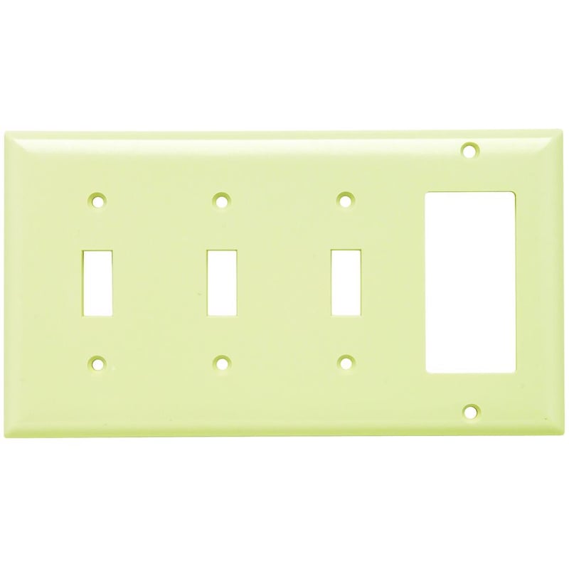 P&S SP326-I 4 Gang 3-Toggle 1-Decora/GFCI Combination Wall Plate ...