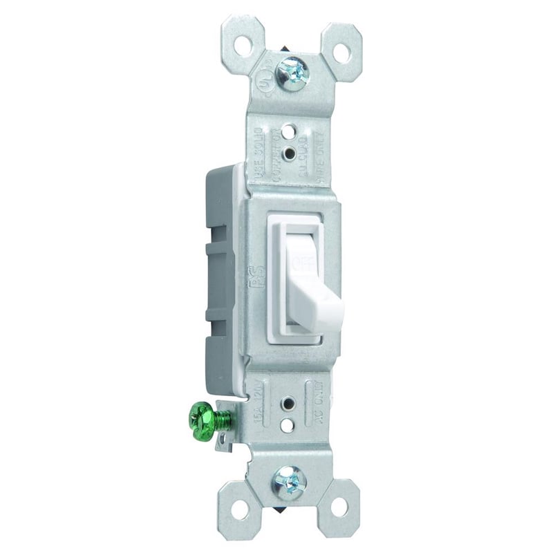 Pass & Seymour 660-WG 15 Amp, Single Pole, AC Switch, 120 Volt, White ...
