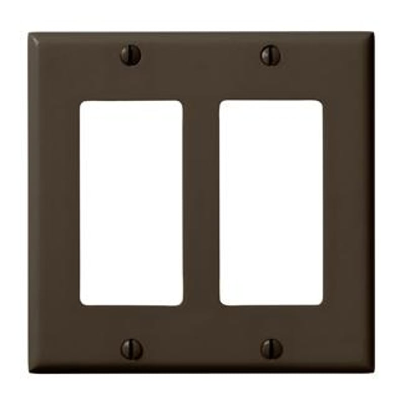 Leviton 80409 2 Gang Decora/GFCI Device Decora Wall Plate, Standard ...
