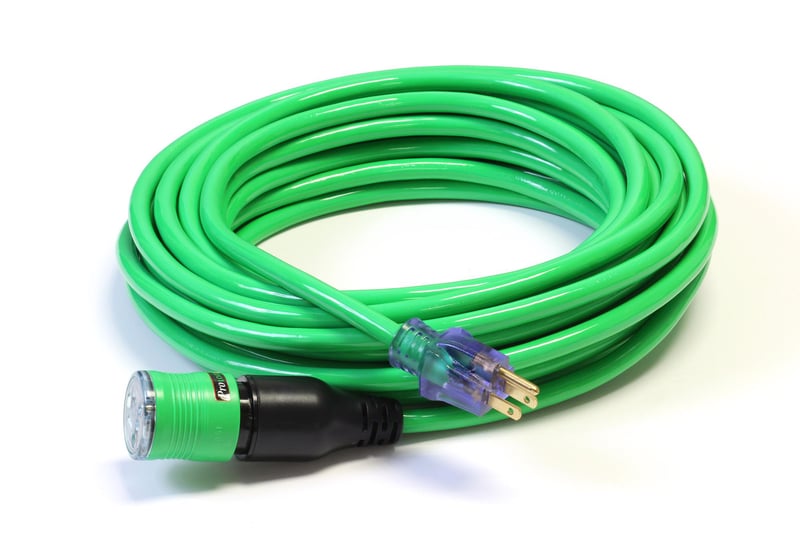 CENTURY D14412050GN Pro Lock 12/3 SJTW Lighted Extension Cord, Green ...