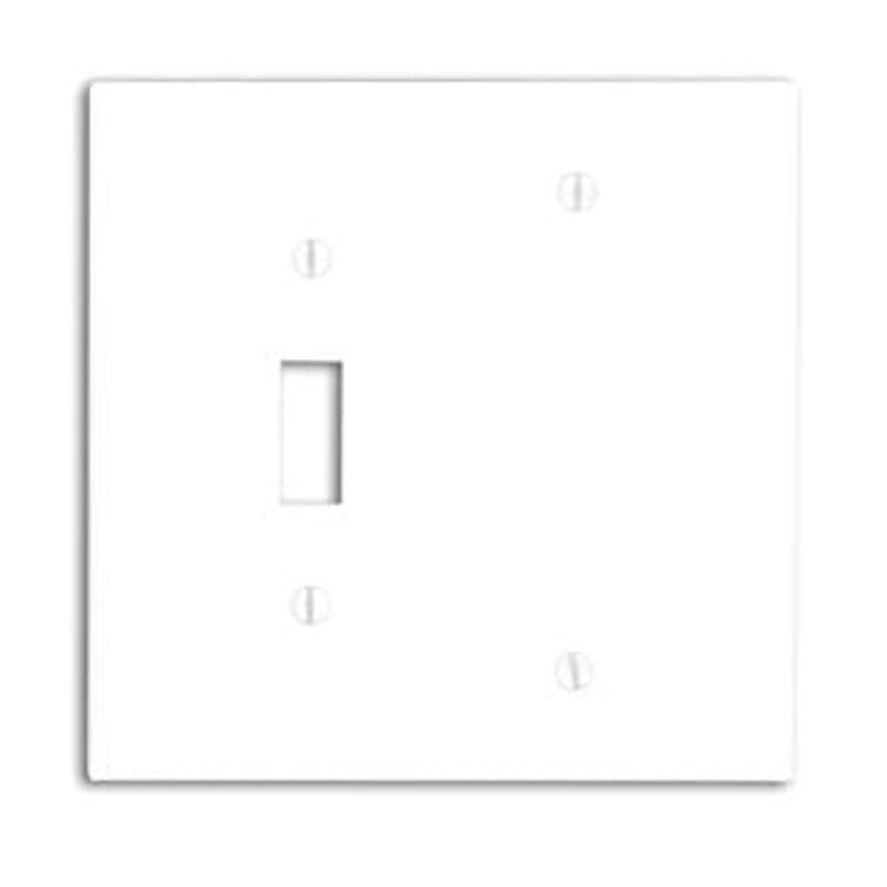 Leviton 80506-W 2 Gang 1-Toggle 1-Blank Device Combination Wall Plate ...