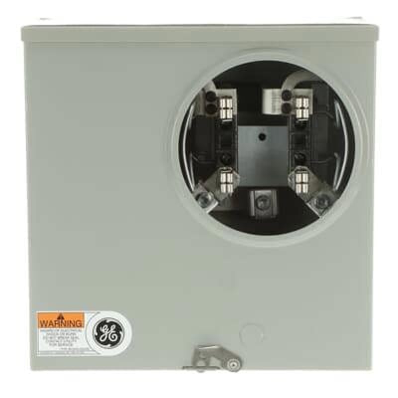 GE GEKS1DS1ATV 200 Amp Meter Socket, 4 Terminal, Solid Top, Side Feed ...