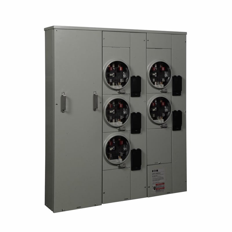 Eaton 1MP5126RRLB Meter Pack, Horn Bypass, 5 Meter Sockets, 125 Amp Per ...