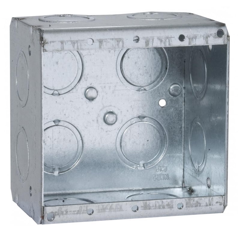 2 Gang Masonry Box, 2-1/2IN Deep, Combo KO's | Mars Electric
