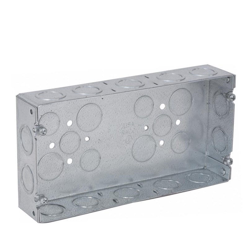 3 Gang Switch Box, 1-5/8IN Deep, 1/2IN and 3/4IN KO | Mars Electric