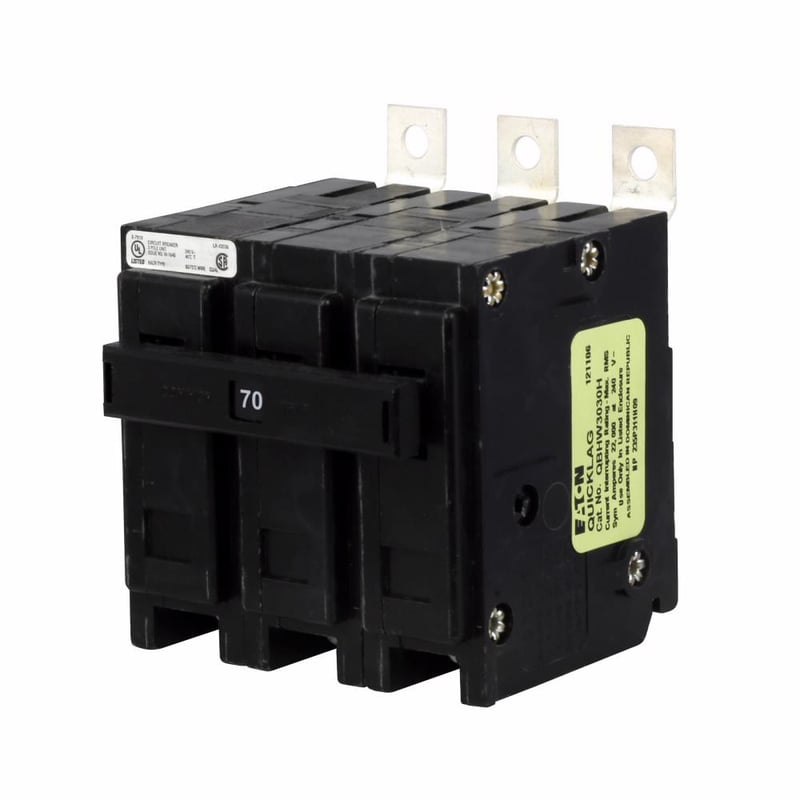 EATON QuickLag QBHW3070H Type QBHW Miniature Circuit Breaker, 240 VAC ...