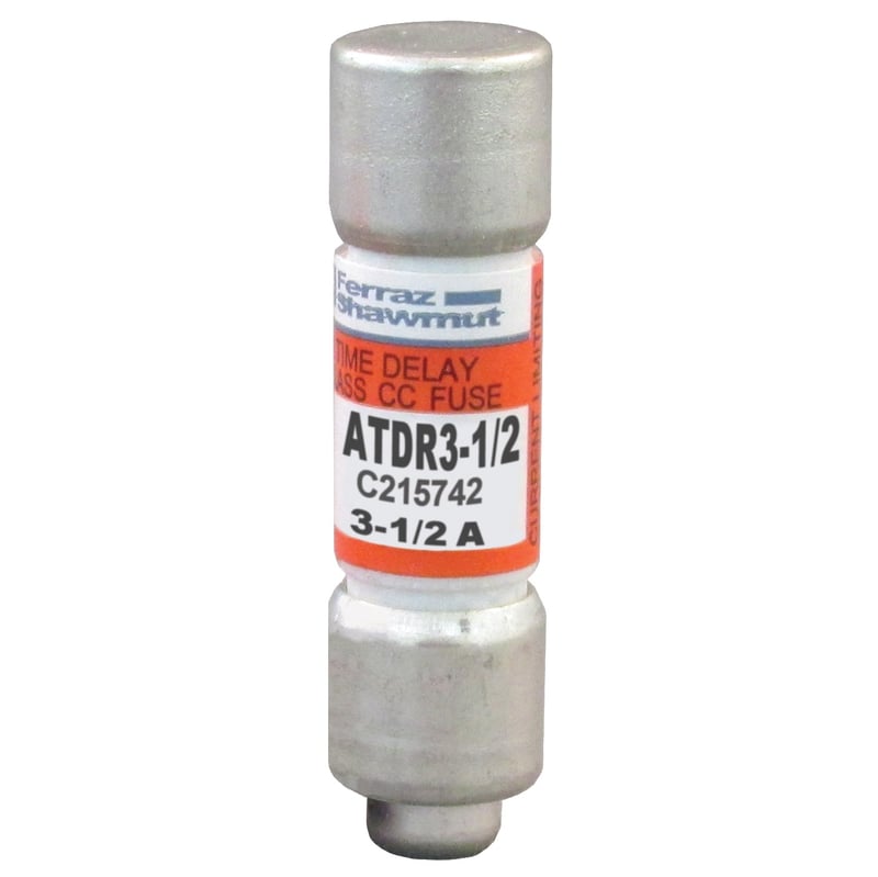 Mersen ATDR3-1/2 3.5 Amp, 600 Volt, Class CC, Time Delay Midget Fuse ...