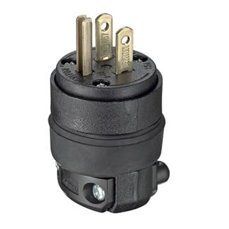 Leviton 515PR 15 Amp, 125 Volt, 5-15P, 3 Wire, Straight Blade Plug ...