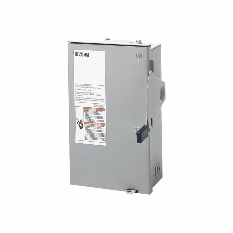 Eaton DG321NRB 30 Amp, 3 Pole, 240 Volt, NEMA 3R, General Duty ...