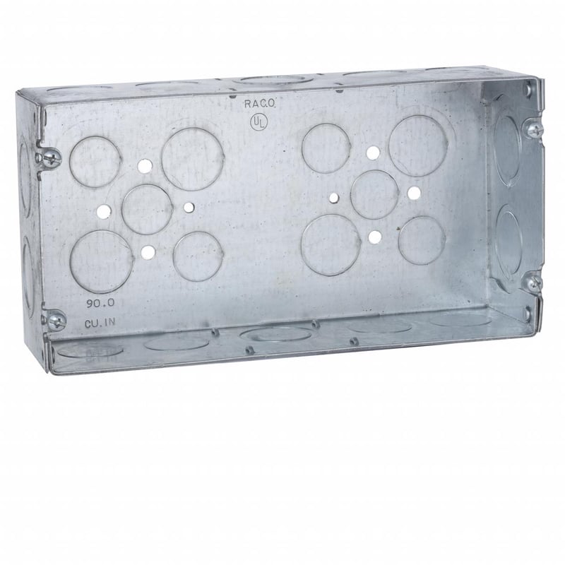 3 Gang Switch Box, 2-1/2IN Deep, 1/2IN and 3/4IN KO | Mars Electric