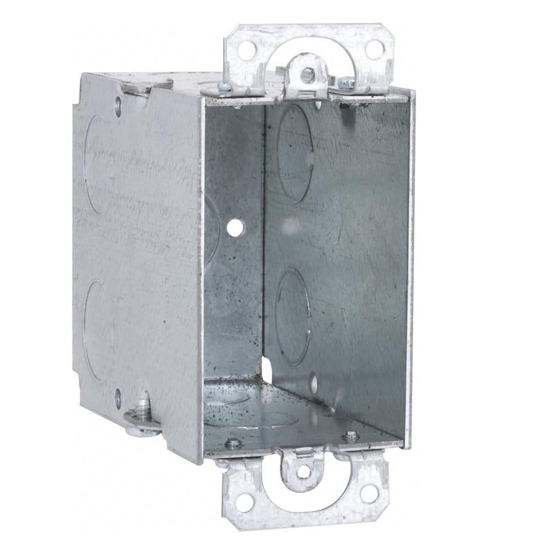 Switch Box, 3-1/2IN Deep, 1/2IN KO, Plaster Ears | Mars Electric
