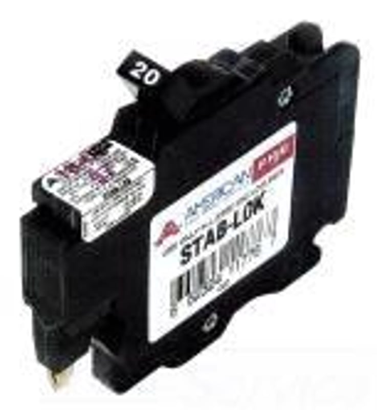 CES ACB020 ACB, 1 Pole, 20 Amp, Plug-On Circuit Breaker, 240 Volt ...