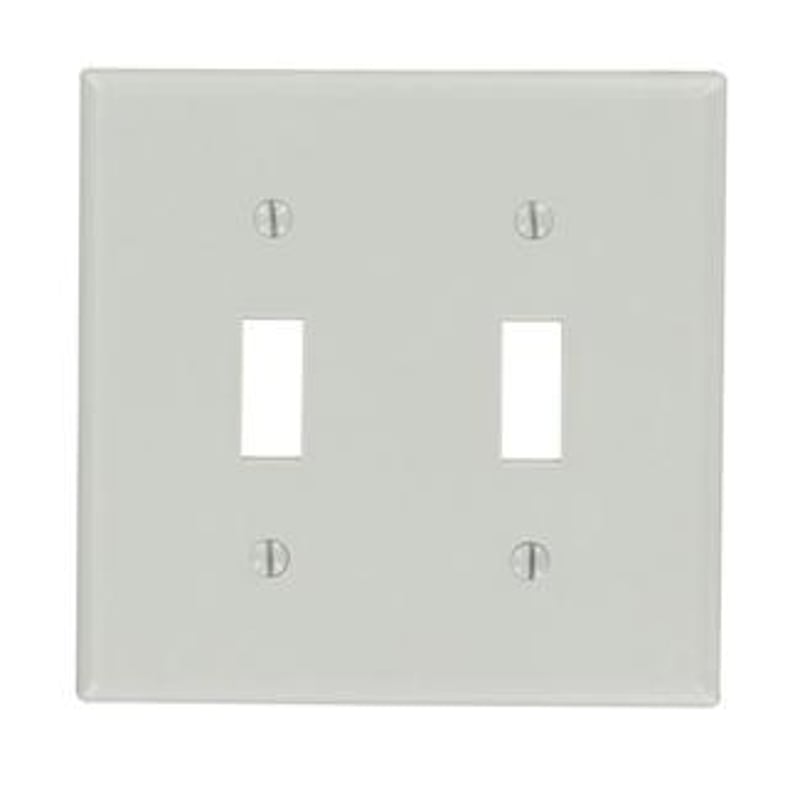 Leviton 87009 2 Gang Toggle Device Switch Wall Plate, Standard Size ...