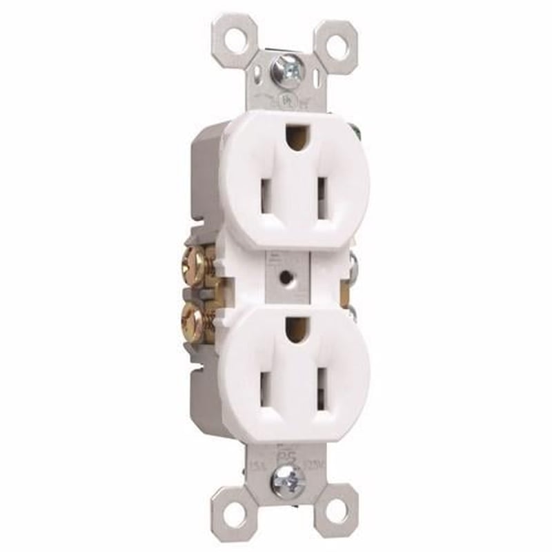 Legrand 3232-W 15 Amp, 125 Volt, Straight Blade Receptacle, White ...
