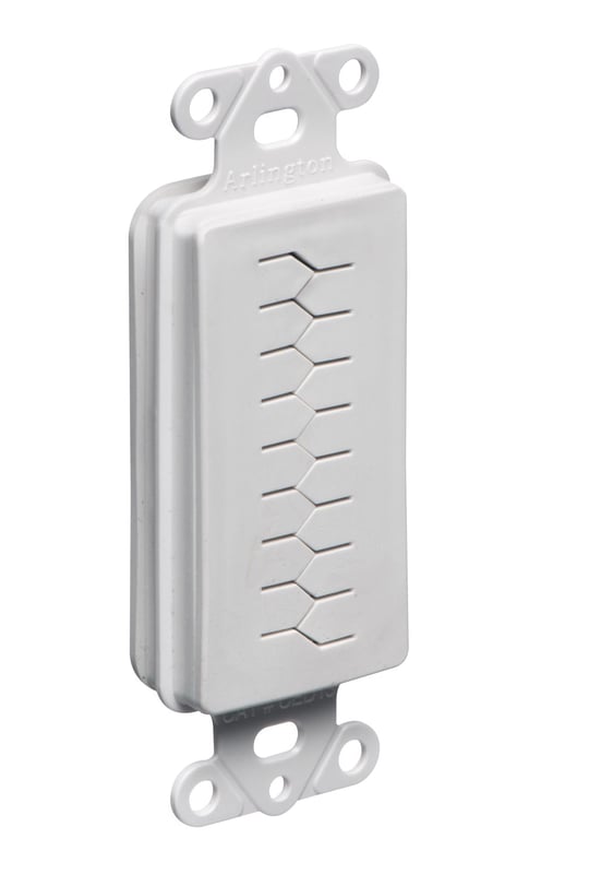 Arlington CED130 Cable Entrance Device, Slotted Cover, White | Mars ...