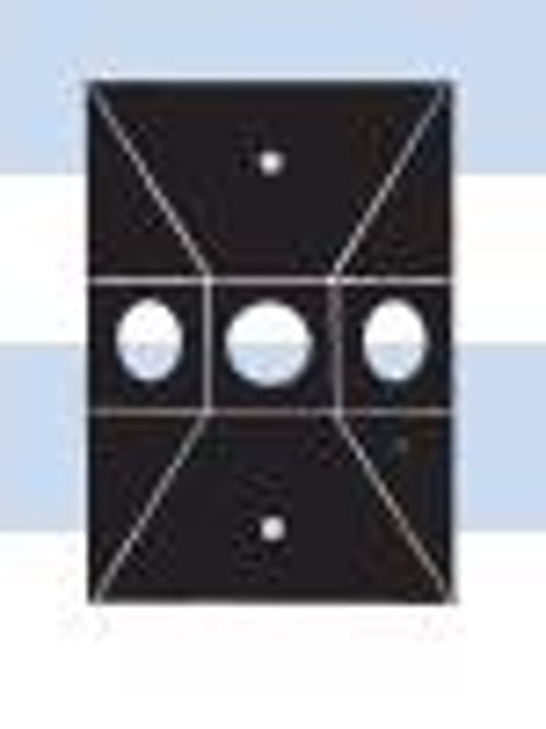 Mulberry 30361W 1 Gang, Rectangular Weatherproof Cover, 3 Hubs, White ...