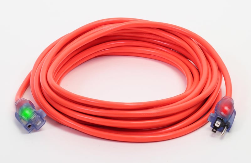 CENTURY D17442050OR Pro Glo 12/3 SJTW Lighted Extension Cord, Orange ...