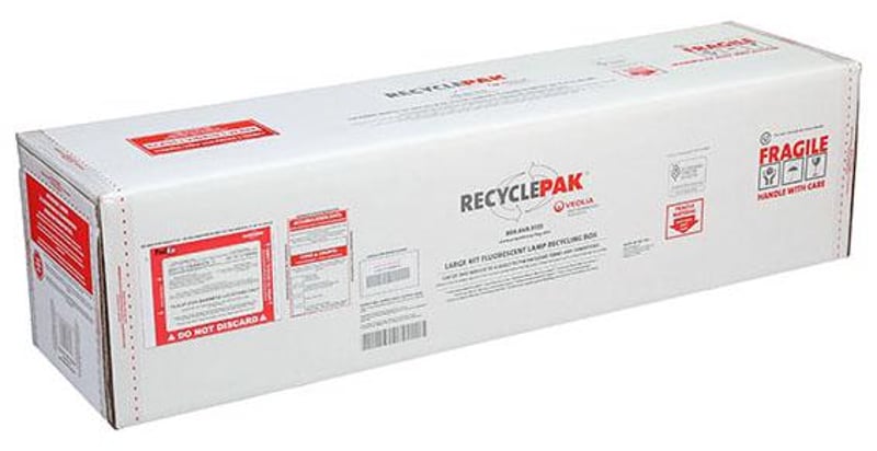 RecyclePak SUPPLY-065 Large Fluorescent Lamp Recycling Box, 4 ft L ...