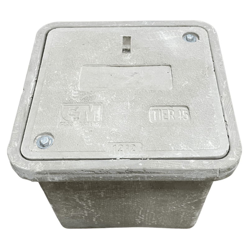 Glasmasters A121212P15-H-BL 12x12x12 Quazite Underground Enclosure Box ...