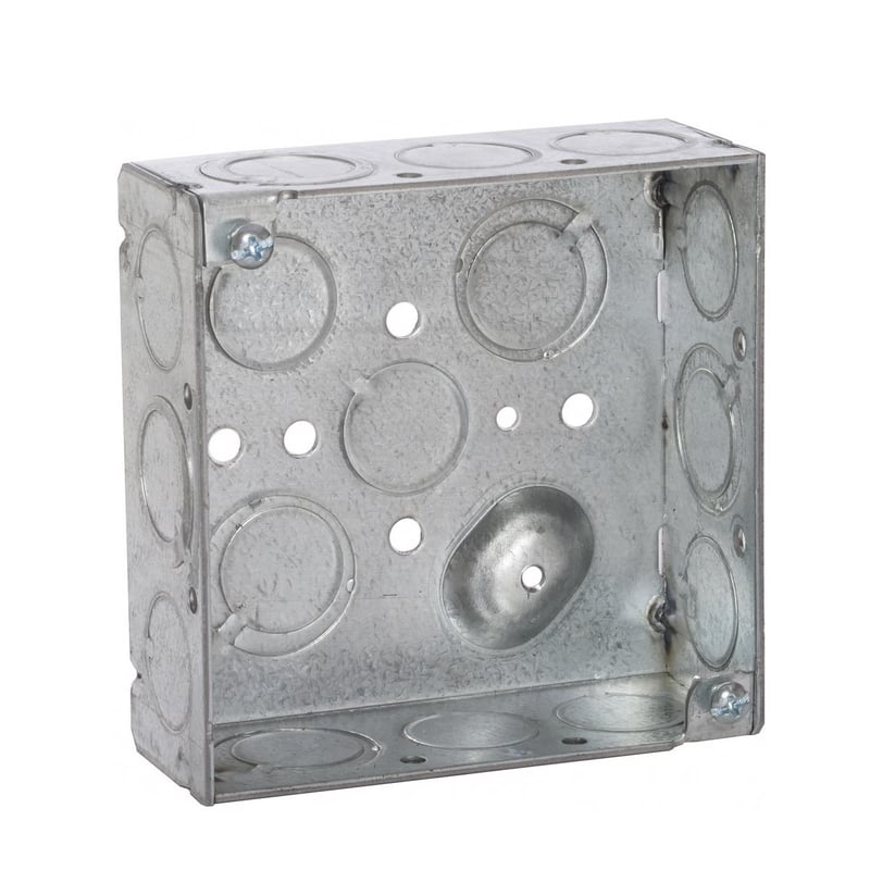 4 Square Box, 1-1/2IN Deep, Combo KO's | Mars Electric