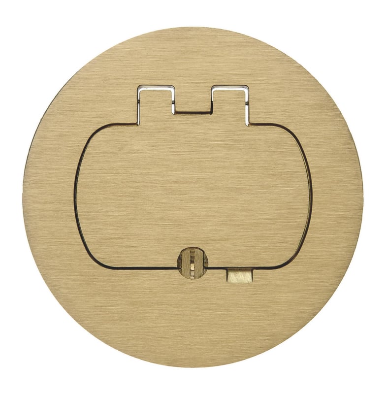 Carlon E97BR 1-Door Floor Box Cover, Brass | Mars Electric