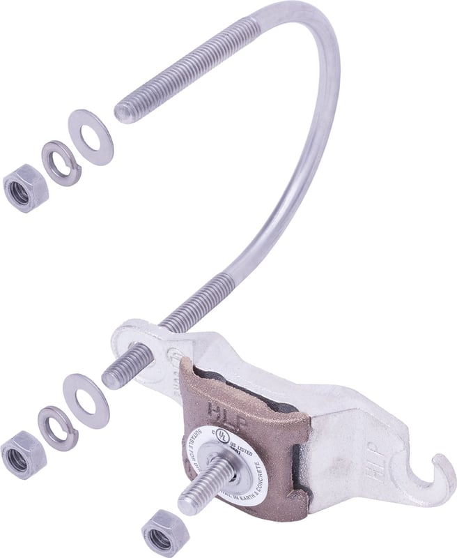 Harger CPC2.5/3 U-Bolt Pipe Clamp, 2-1/2 to 3 in Pipe, 3/8 in Rod ...