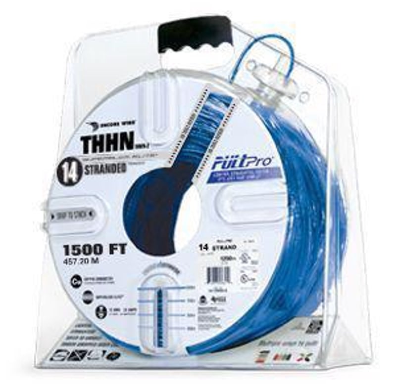 THHN 14 Copper Wire, Blue, 1500FT PullPro | Mars Electric