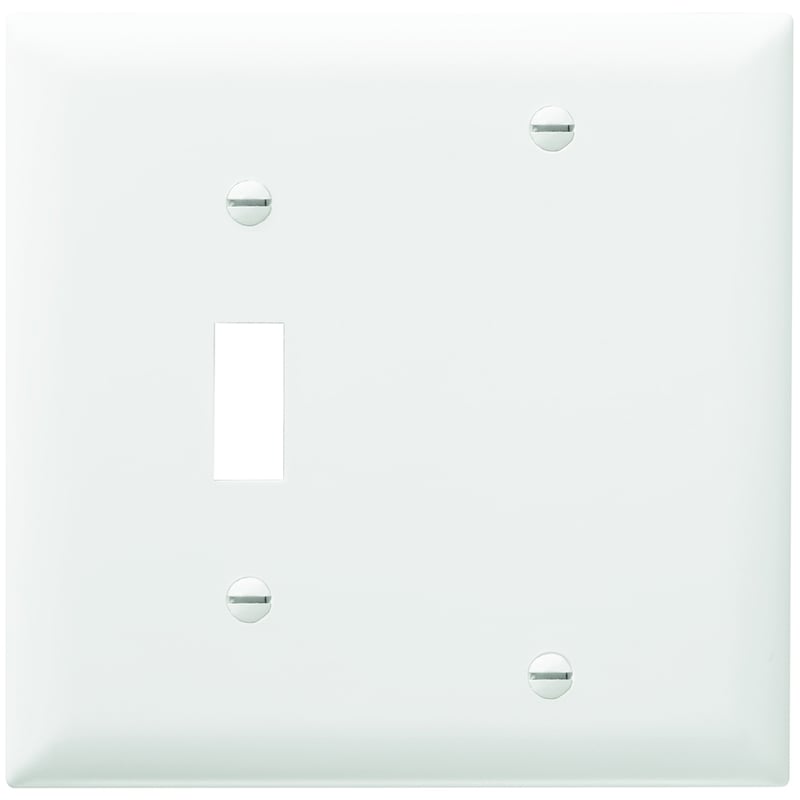 P&S TP113-W 2 Gang 1-Toggle Switch 1-Blank Combination Wall Plate ...
