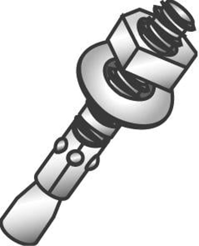 Cully 62444J 1/2 x 2-3/4IN Heavy Duty Wedge Anchors, Zinc, 25/Jar ...