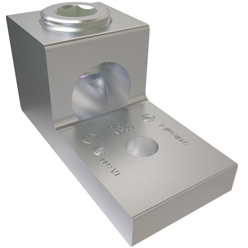 ILSCO TA-600 Aluminum Mechanical Lug, Conductor Range 600-2, 1 Port, 1 ...