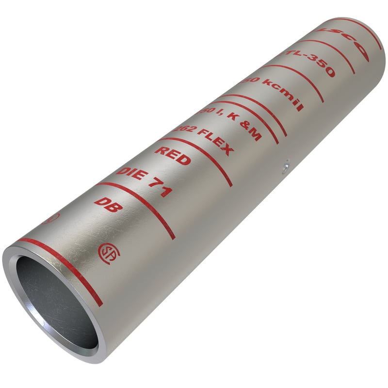 ILSCO SureCrimp CTL-350 CTL Long Barrel Compression Sleeve, 350 kcmil ...