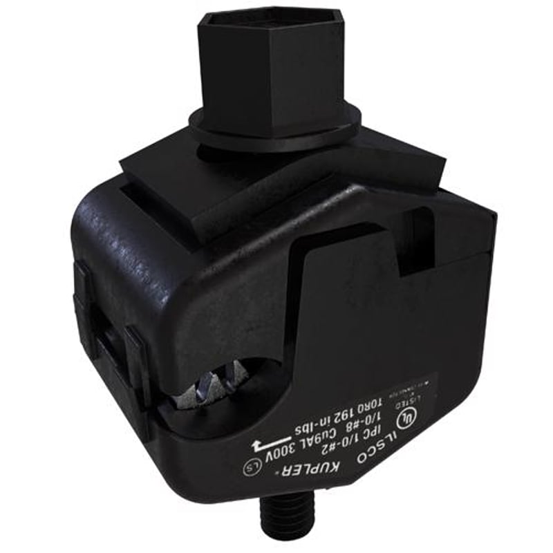 ILSCO IPC-1/0-2-B Insulation Piercing Copper Connector, Dual Rated ...