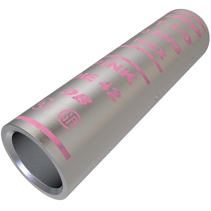 ILSCO CT-1/0 Surecrimp Copper Compression Sleeve, Conductor Size 1/0 ...