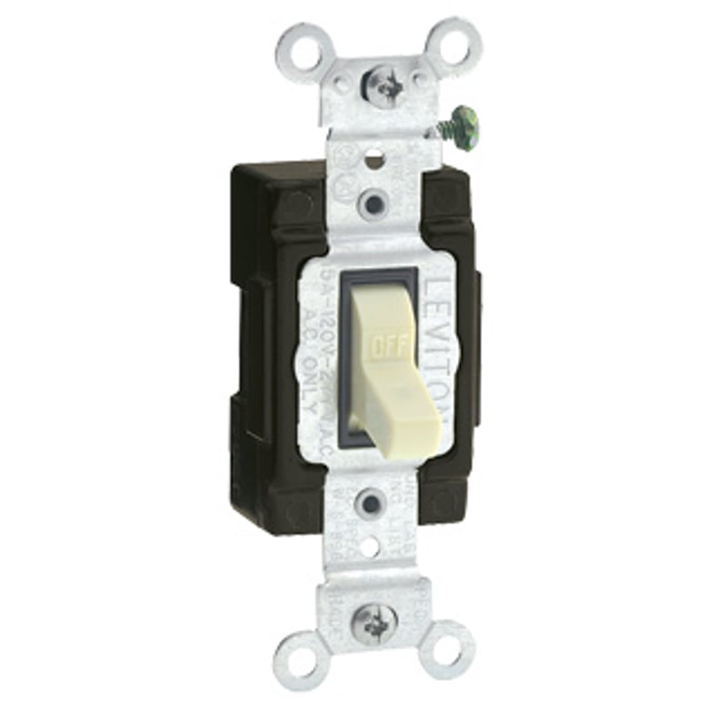 Leviton 5501-LHI 15 Amp, Luminated Toggle Switch, 120 Volt, Ivory ...
