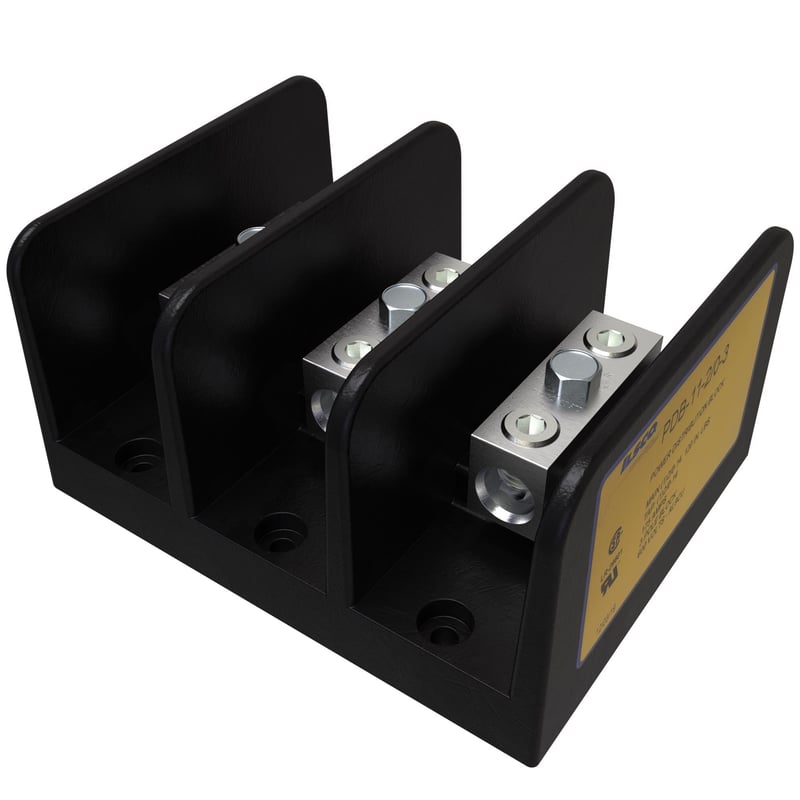 ILSCO PDB-11-2/0-3 Power Distribution Block, Dual Rated, Line Conductor Range 2/0-14 | Mars Electric