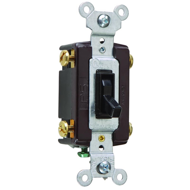 Pass & Seymour 664-BKG 15 Amp, 4 Pole, 4 Way, AC Switch, 120 Volt ...