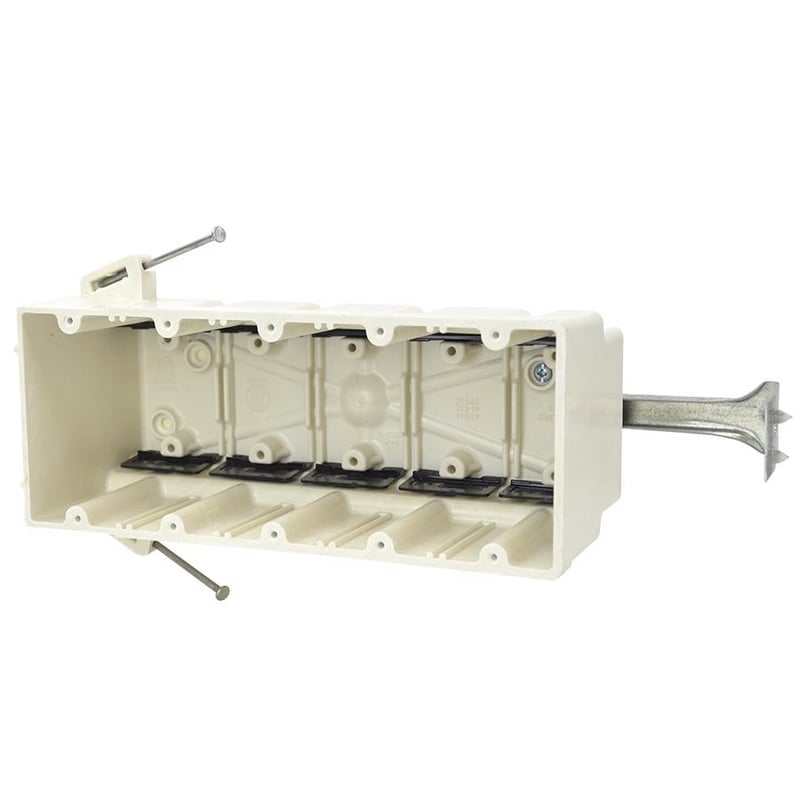Allied 5305-NBK 5 Gang Electrical Switch Box, New Work | Mars Electric